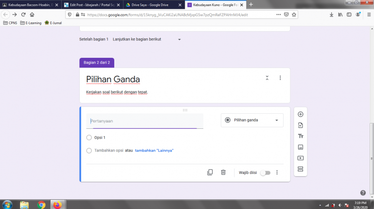 Membuat Soal Pilihan Ganda di Google Form dan Mengoreksi Secara ...