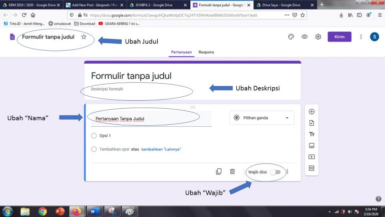 Memanfaatkan Google Form sebagai Penugasan Pembelajaran (Soal Uraian ...